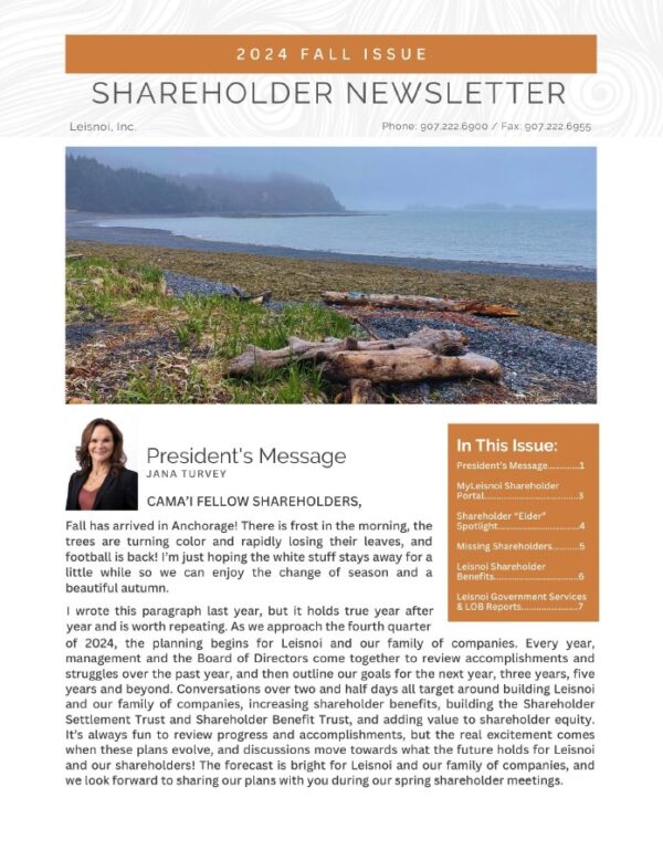 Leisnoi – An Alaska Native Corporation