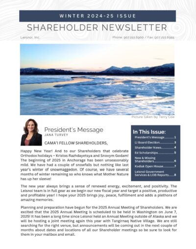 Leisnoi – An Alaska Native Corporation