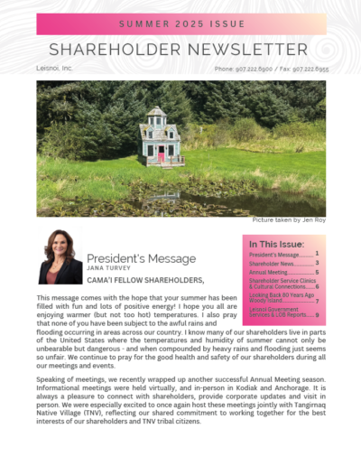 Leisnoi – An Alaska Native Corporation